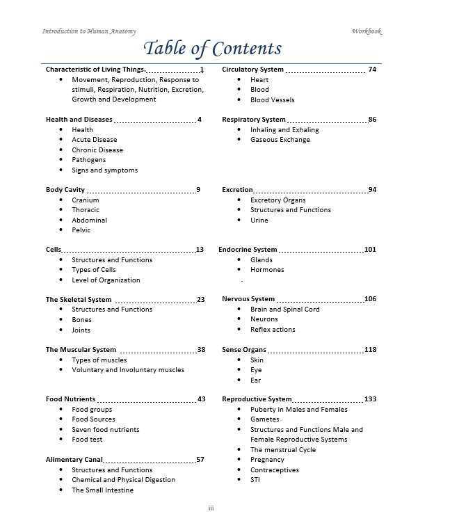 Introduction to Human Anatomy WORKBOOK (HEALTH SCIENCE) – Inquiring ...